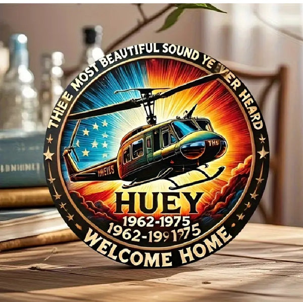 P14 Vintage Huey Helicopter Sign – Economy Truck Seats Store