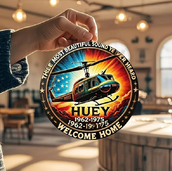 P14 Vintage Huey Helicopter Sign – Economy Truck Seats Store