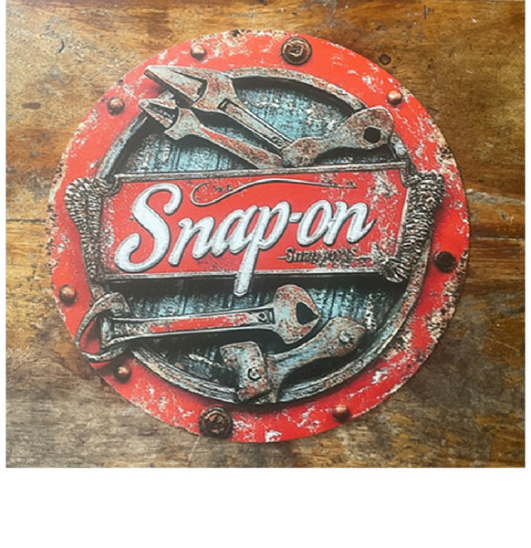 P144 Snap On Tools Metal Sign – Economy Truck Seats Store