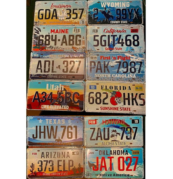 P201 12 Pack Random USA Number Plates – Economy Truck Seats Store
