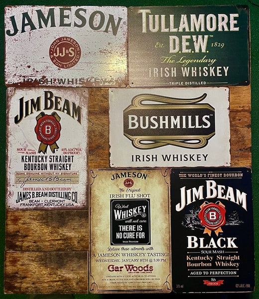 P267 6 Pack Vintage Beverage Signs – Economy Truck Seats Store