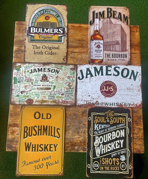 P268 6 Pack Vintage Beverage Signs – Economy Truck Seats Store