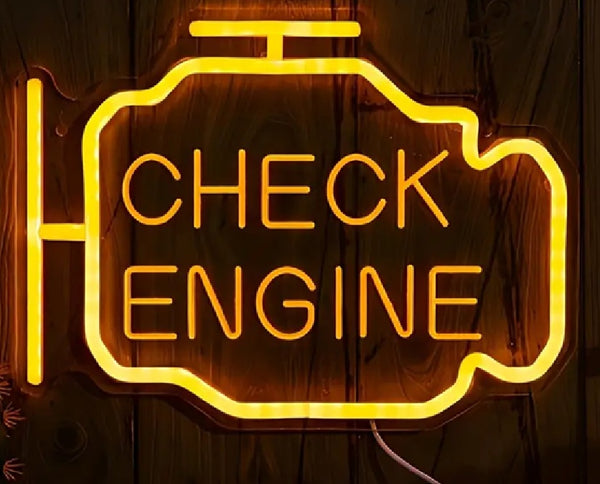 P296 Check Engine Neon Sign – Economy Truck Seats Store