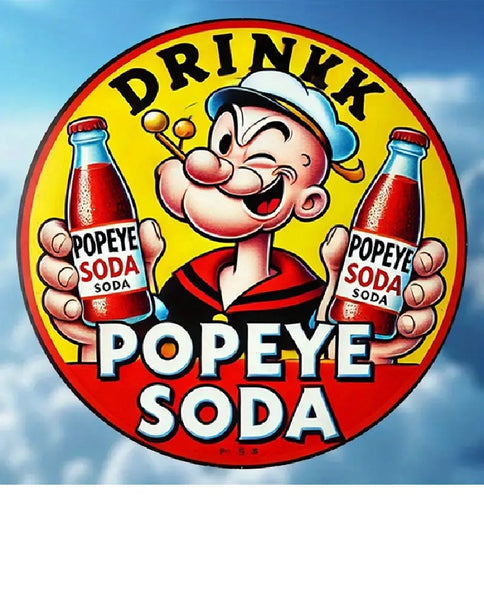 P33 Vintage Popeye Metal Sign – Economy Truck Seats Store