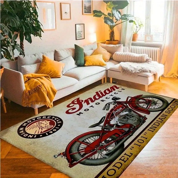 P83 Vintage Indian Motorcycle Carpet Rug – Economy Truck Seats Store